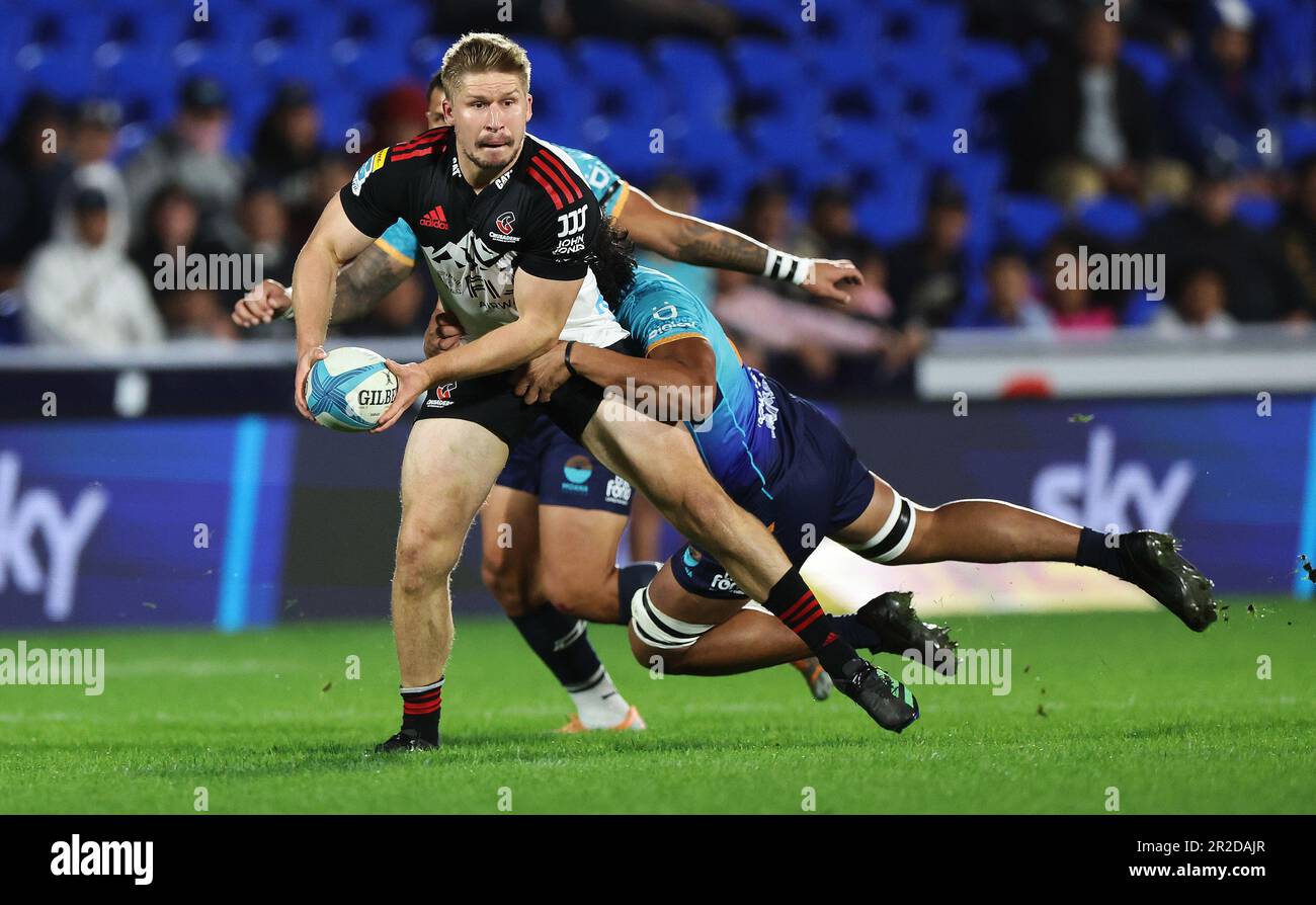 Jack Goodhue of The Crusaders during the Super Rugby Pacific Round 13 ...