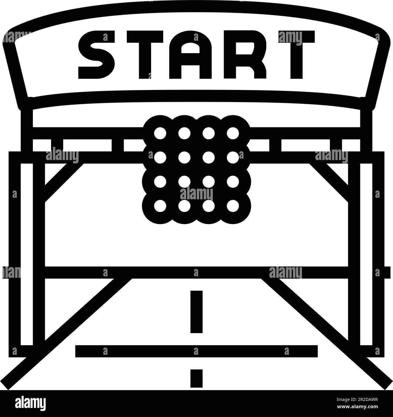 start vehicle speed auto line icon vector illustration Stock Vector ...