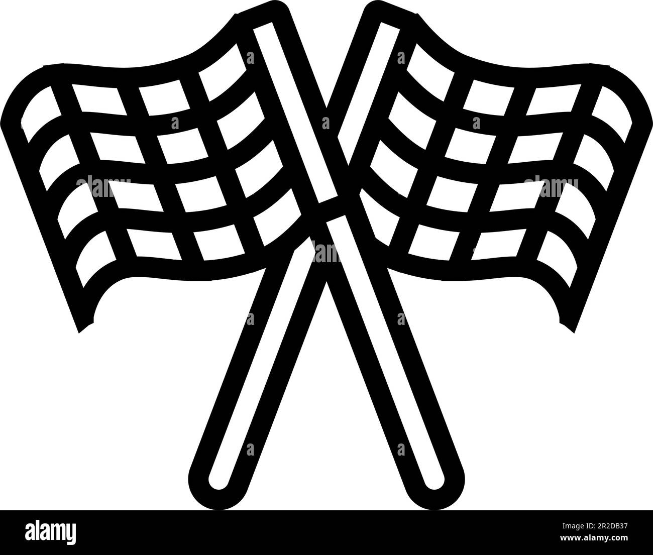 checkered flag vehicle auto line icon vector illustration Stock Vector ...