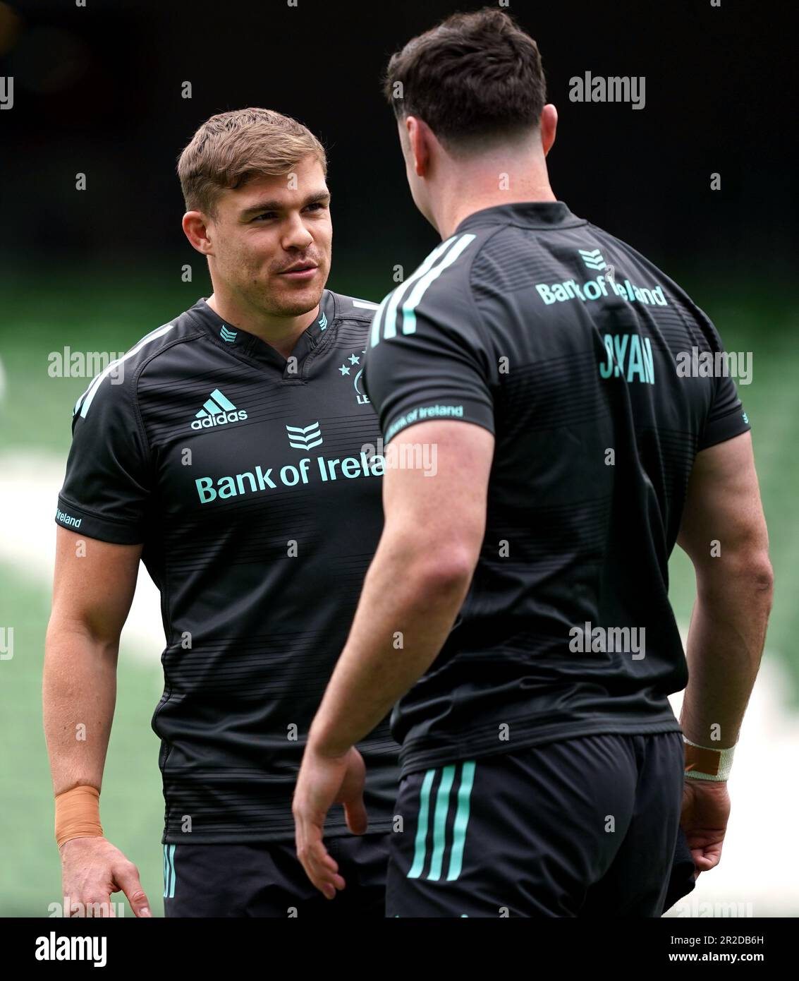Leinster's Garry Ringrose (left) and James Ryan during the captain's ...