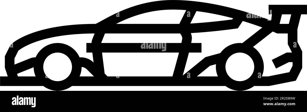 modern racing car vehicle speed line icon vector illustration Stock ...