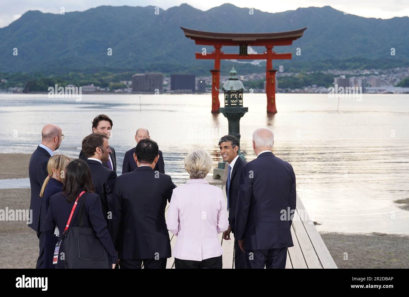 G7 leaders gather for the family photo at the Itsukushima Shrine during ... G7 leaders gather for the family photo at the Itsukushima Shrine during ...