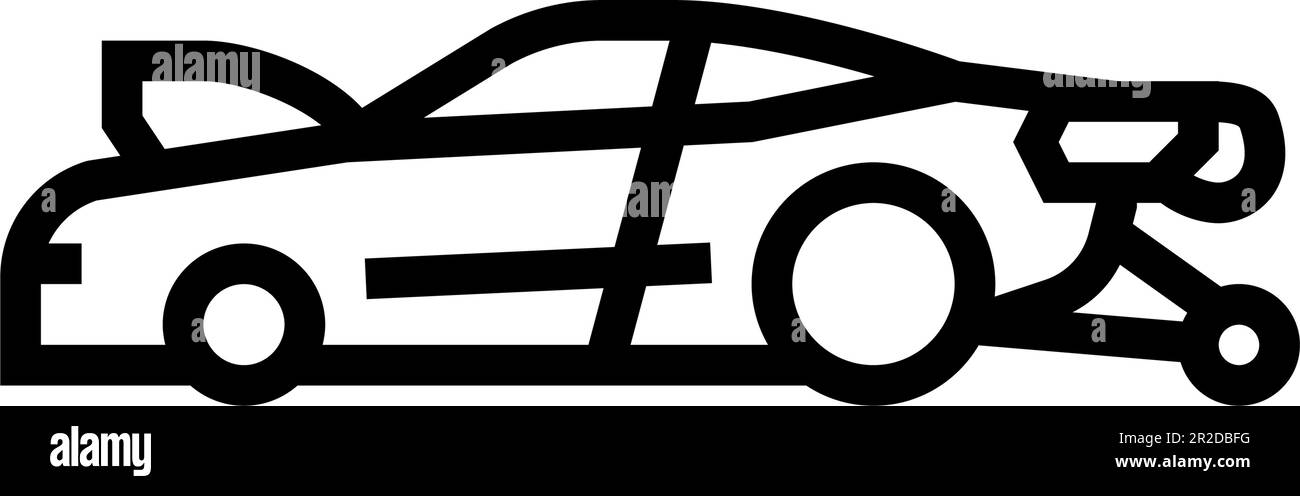 nitrous oxide racing vehicle line icon vector illustration Stock Vector ...