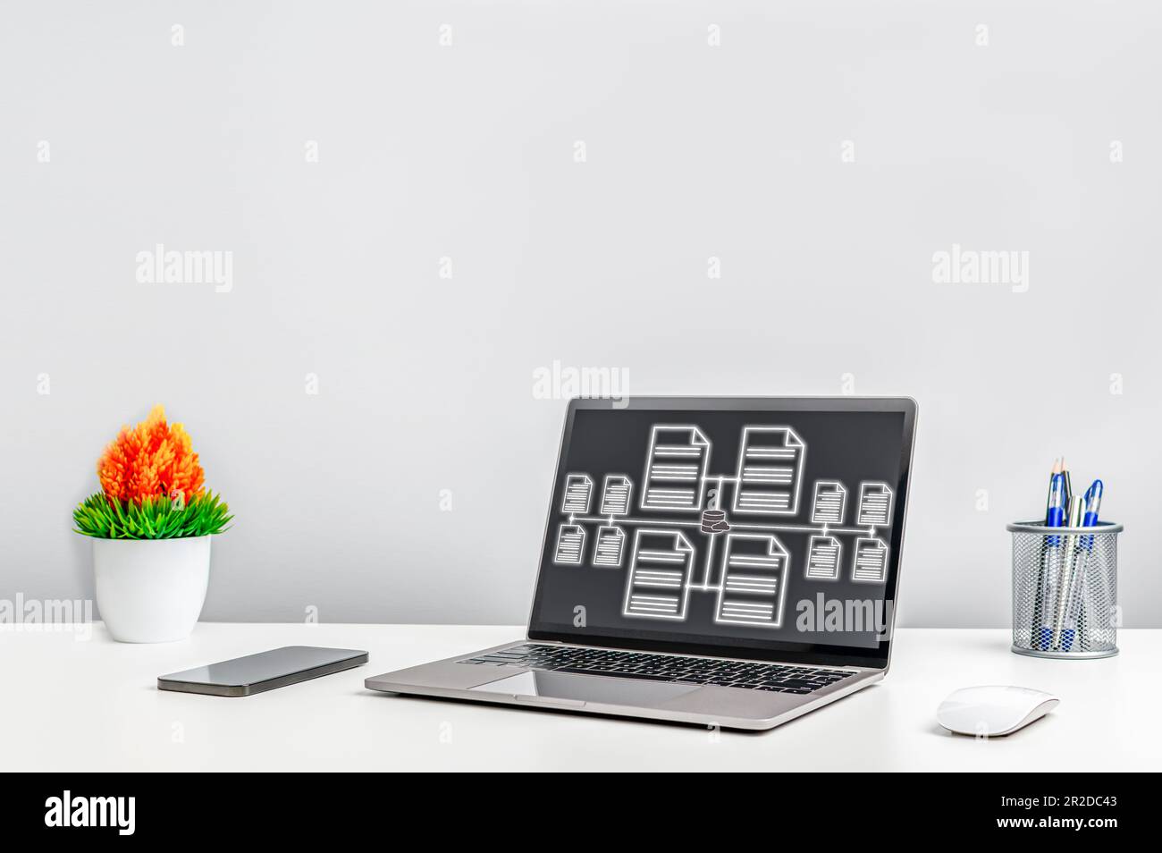 Online Document Database System And Electronic Document Management System Concept Process Data