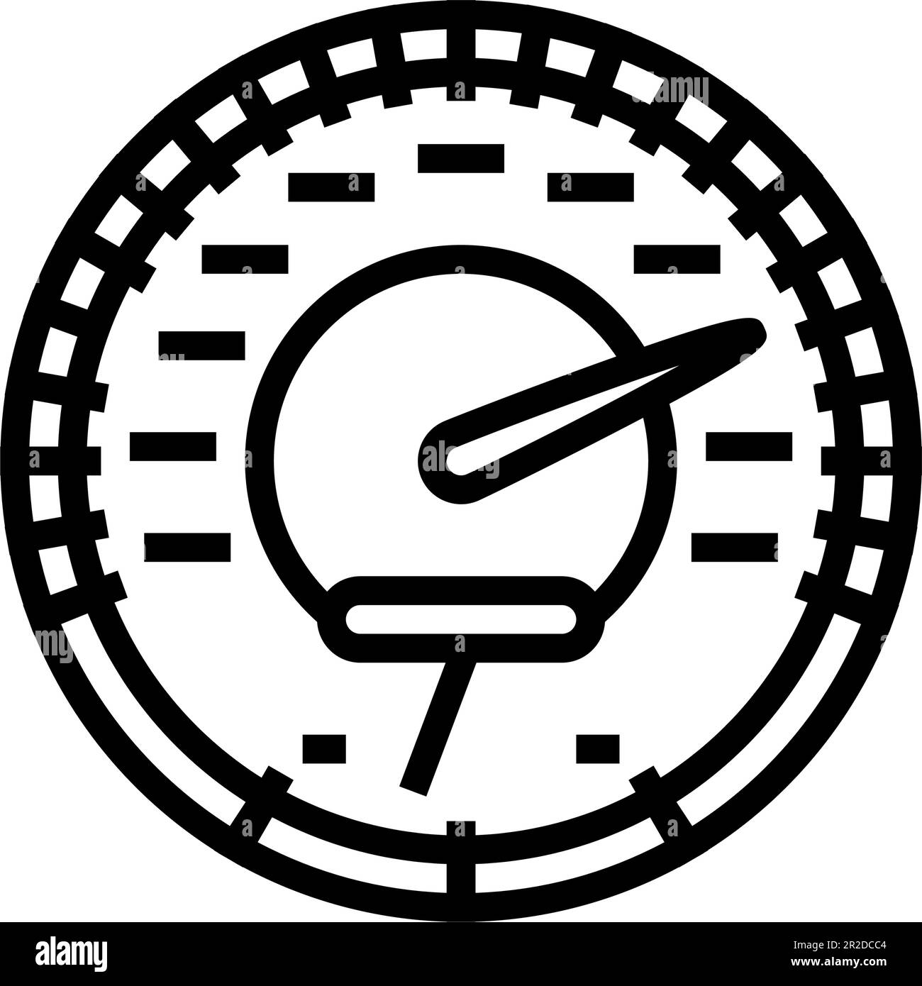 speedometer vehicle speed auto line icon vector illustration Stock ...