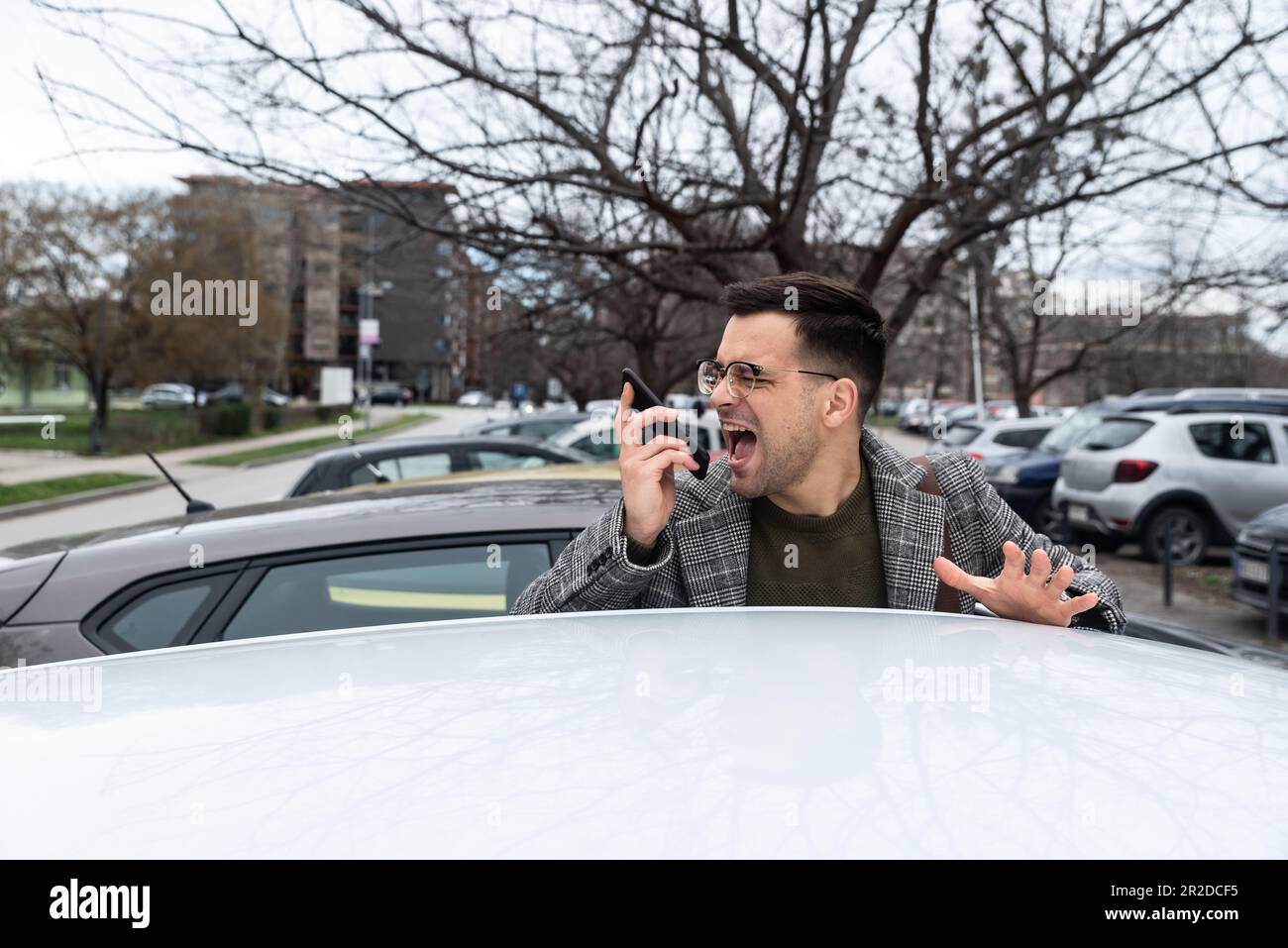 Man queue nervous hi-res stock photography and images - Alamy