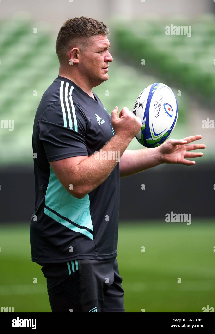 Leinster's Tadhg Furlong during the captain's run at Aviva Stadium ...