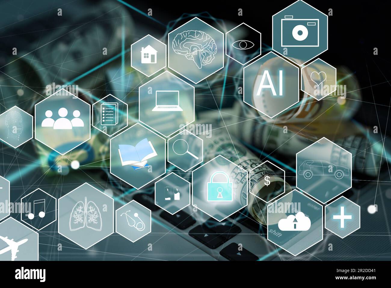 artificial intelligence and communication, ai technology Stock Photo ...
