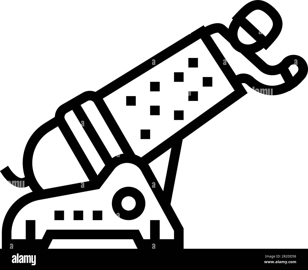 human cannonball carnival vintage show line icon vector illustration ...