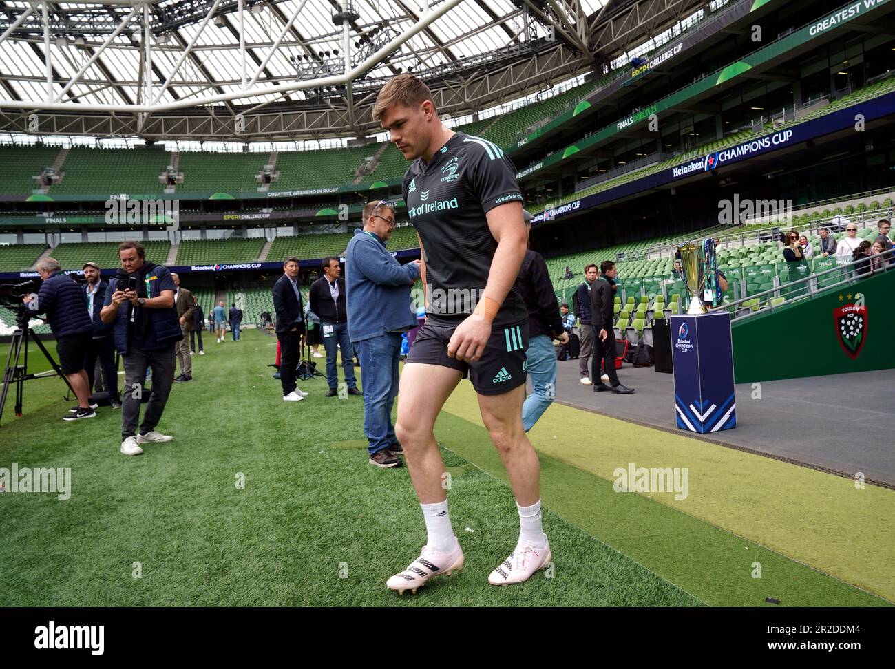Leinster's Garry Ringrose during the captain's run at Aviva Stadium ...