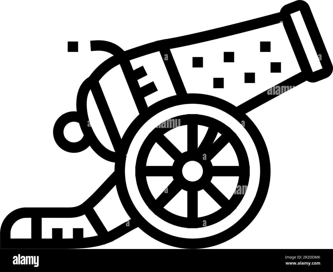 cannon carnival vintage show line icon vector illustration Stock Vector ...