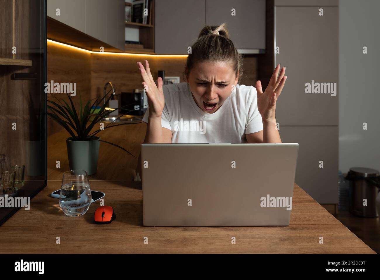 Young stressed hurt sad and shocked woman feeling betrayed finding out ...