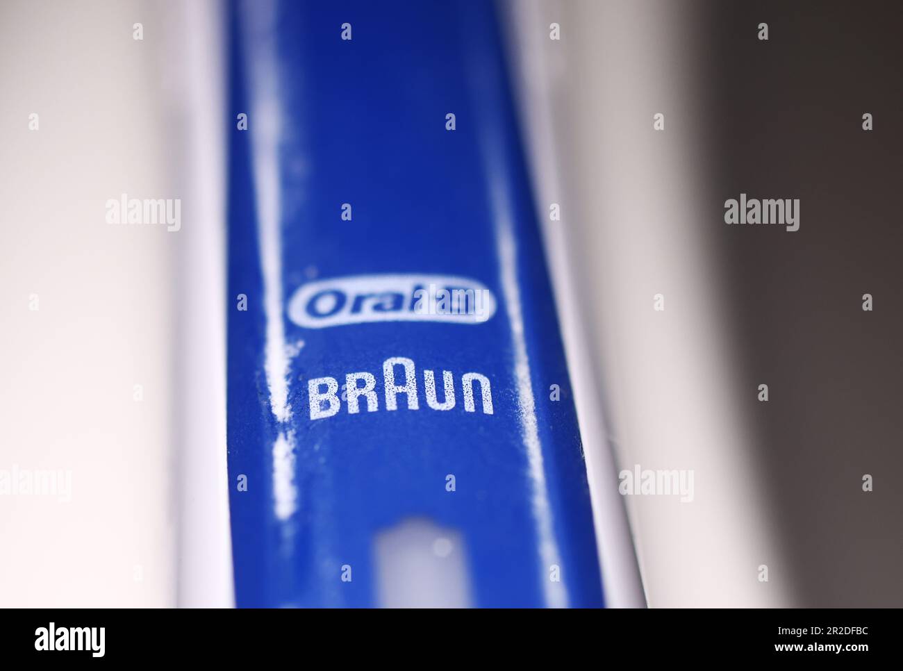 Different kinds of products in a bathroom, Braun electric toothbrush ...