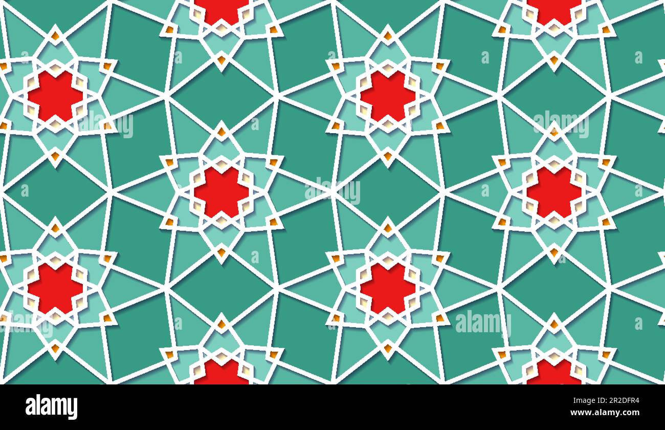 Arabic seamless girih pattern with classic islamic culture ornament ...