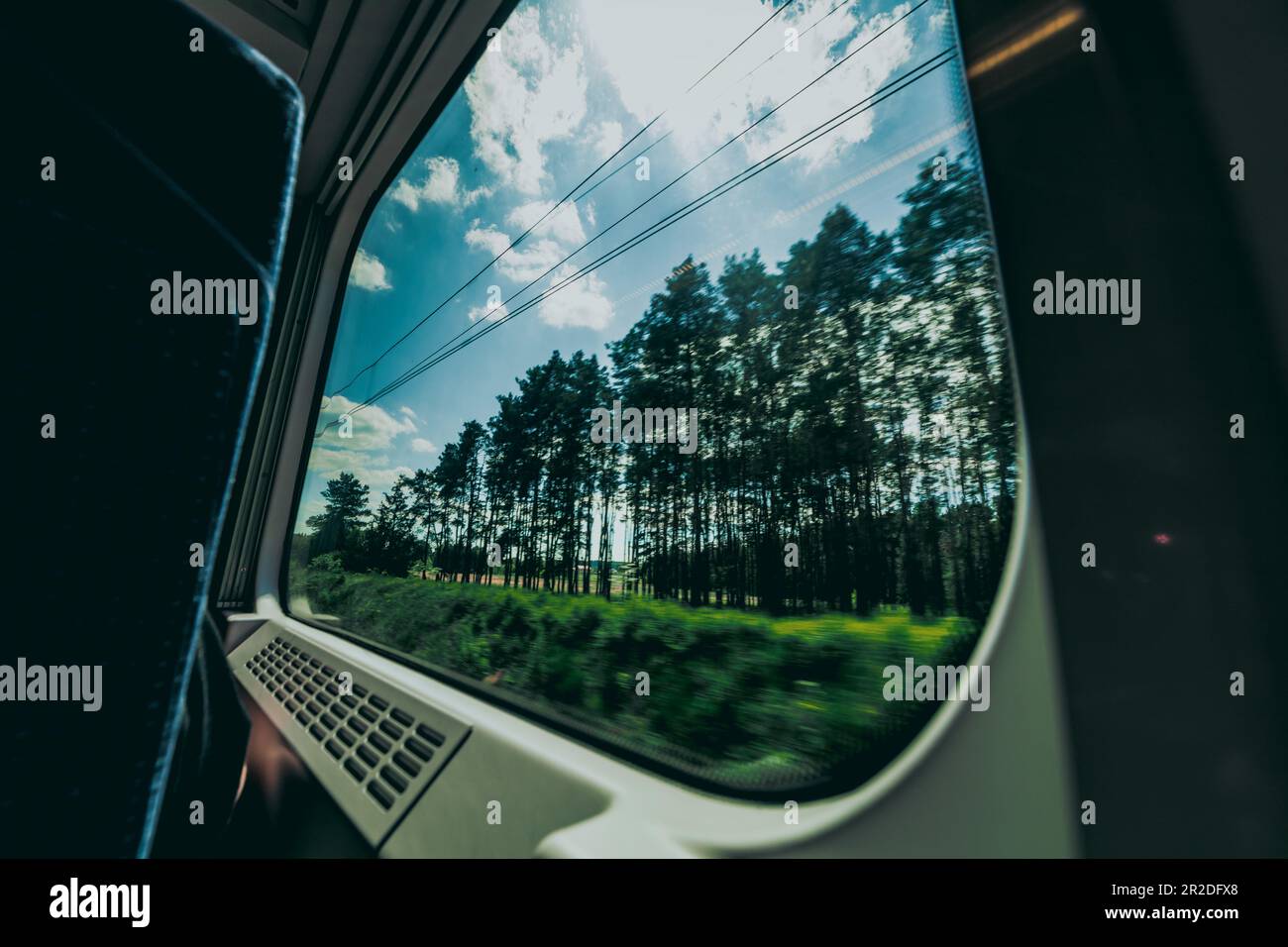 Blurred view from train window hi-res stock photography and images - Alamy