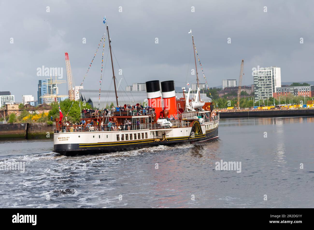 Glasgow, Scotland, UK. 19th May, 2023. PS Waverley, the world's last ...
