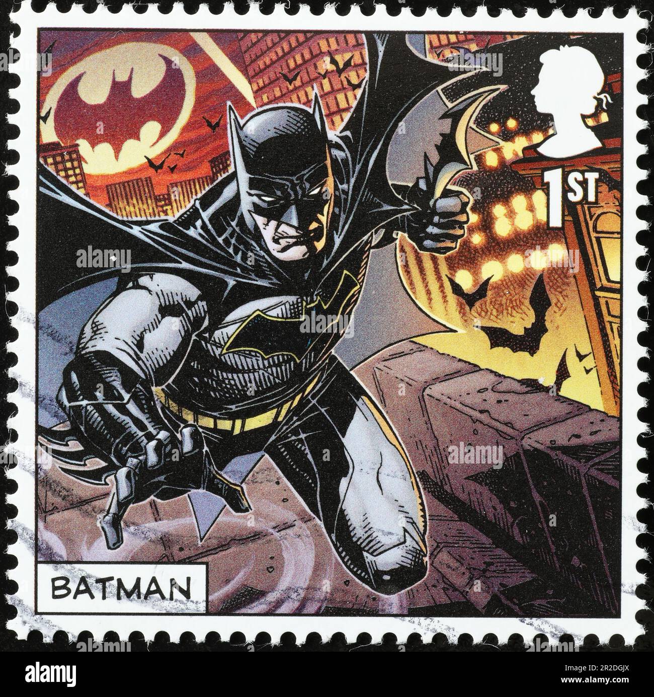 Batman on british postage stamp Stock Photo - Alamy