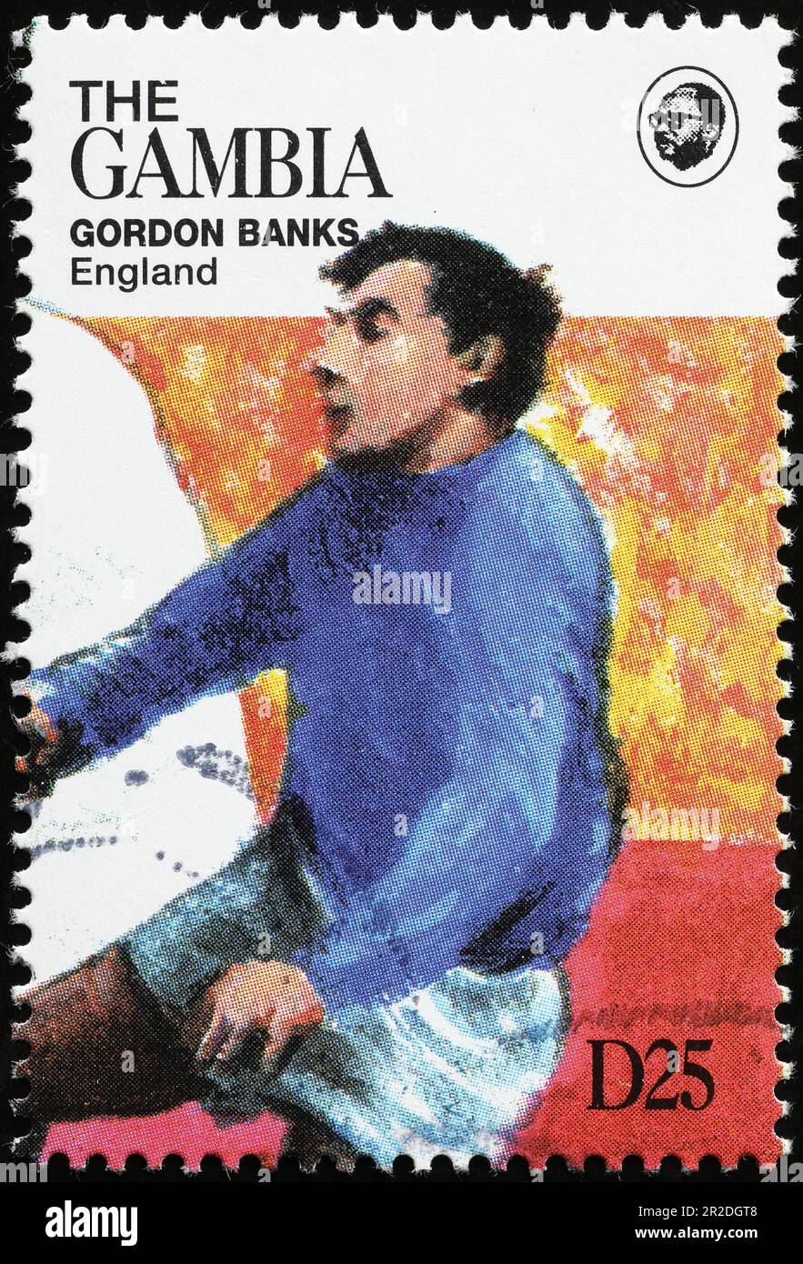 British goalkeeper Gordon Banks on postage stamp Stock Photo - Alamy