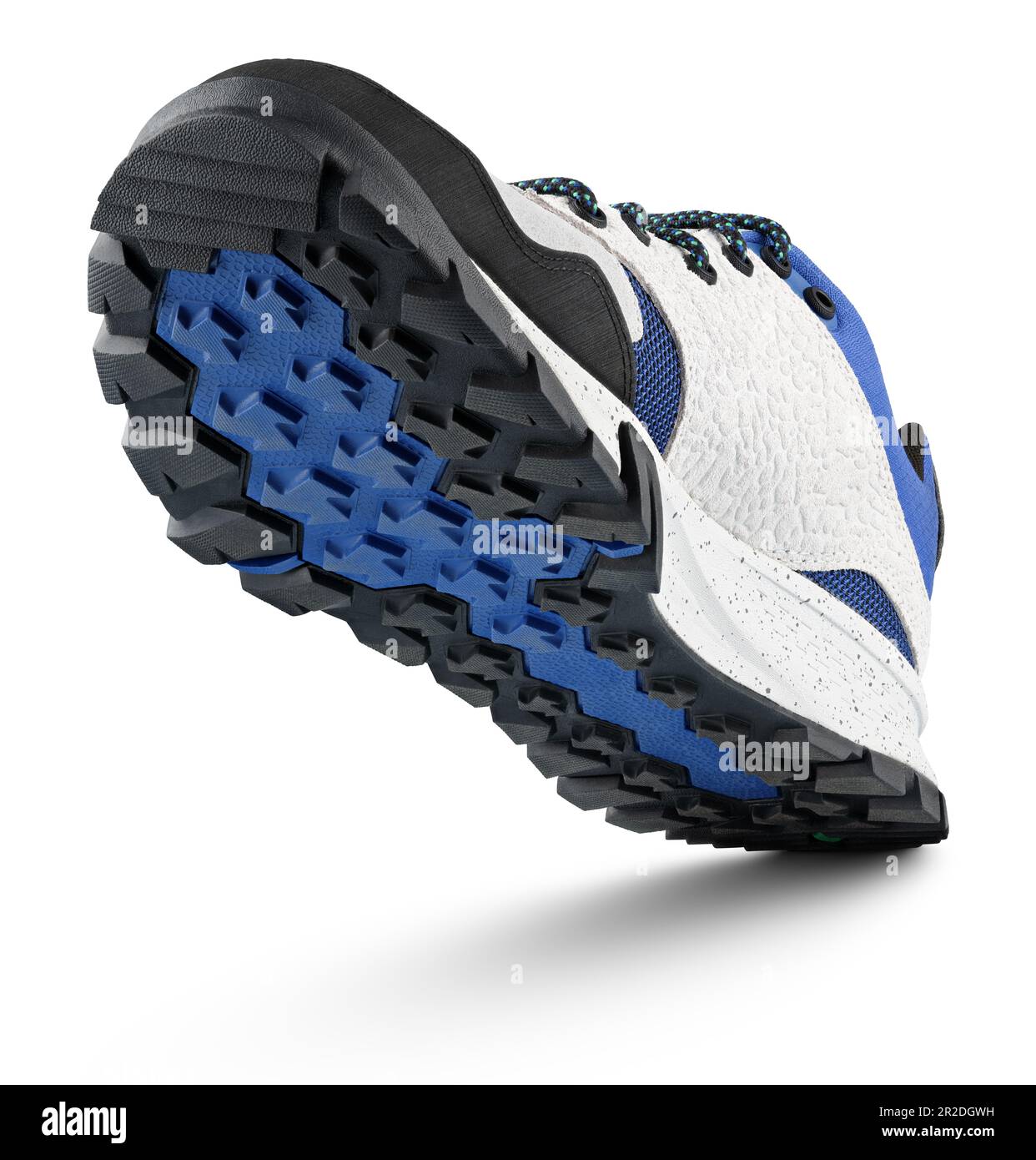 Bottom view of sports leather boot isolated on white background. Shoe ...