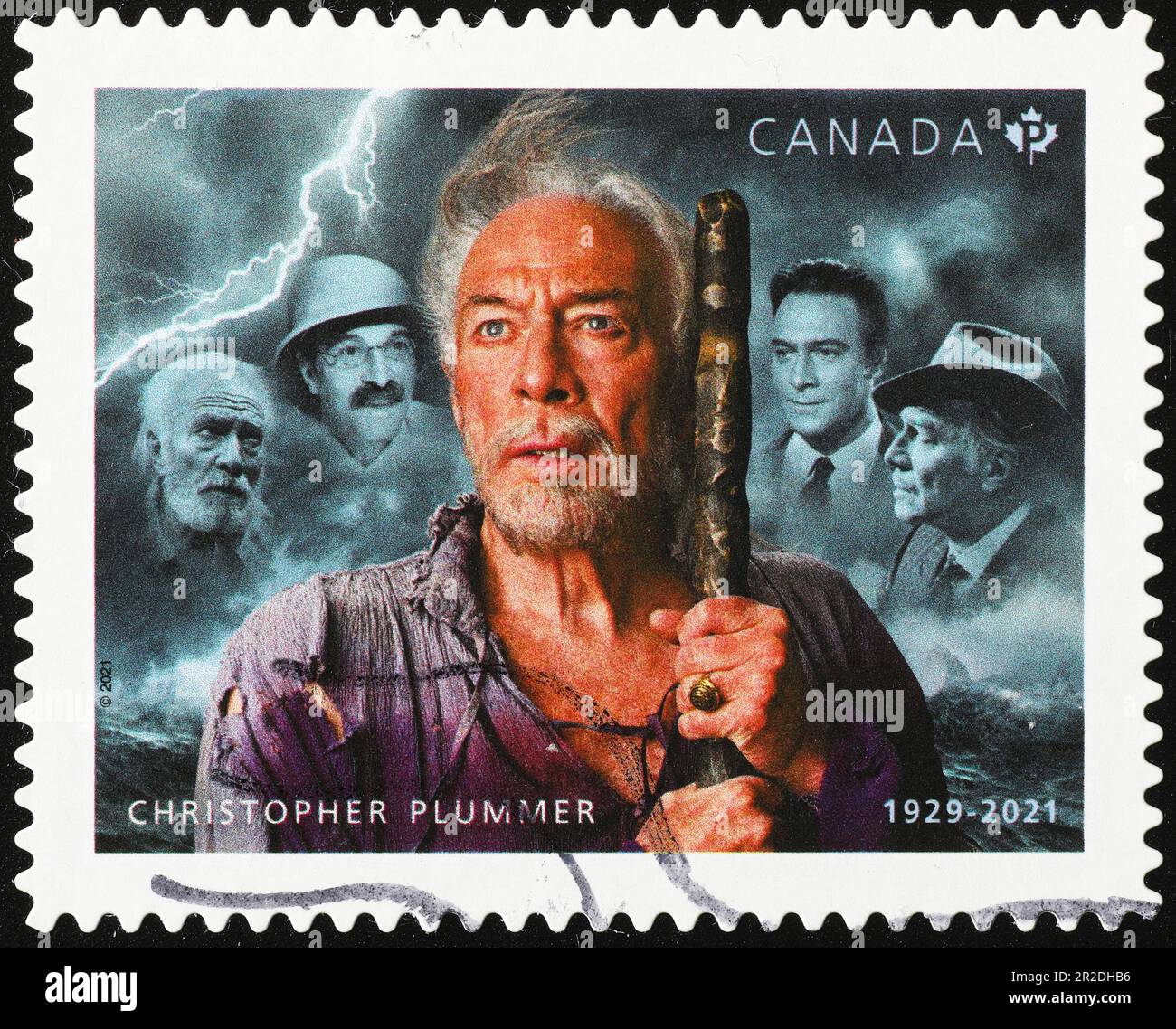 Christopher Plummer portrait on canadian postage stamp Stock Photo - Alamy