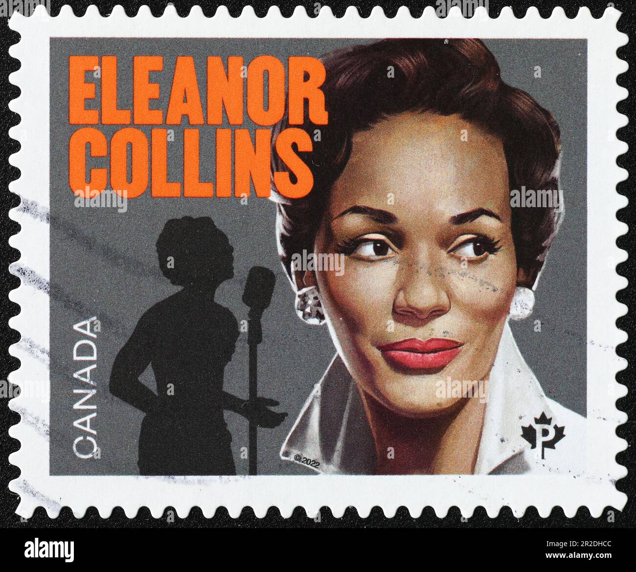 Eleanor Collins on canadian postage stamp Stock Photo - Alamy