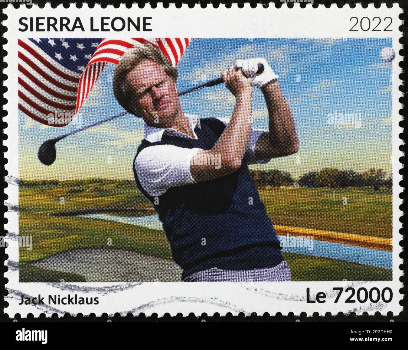 Golfer Jack Nicklaus on postage stamp Stock Photo - Alamy