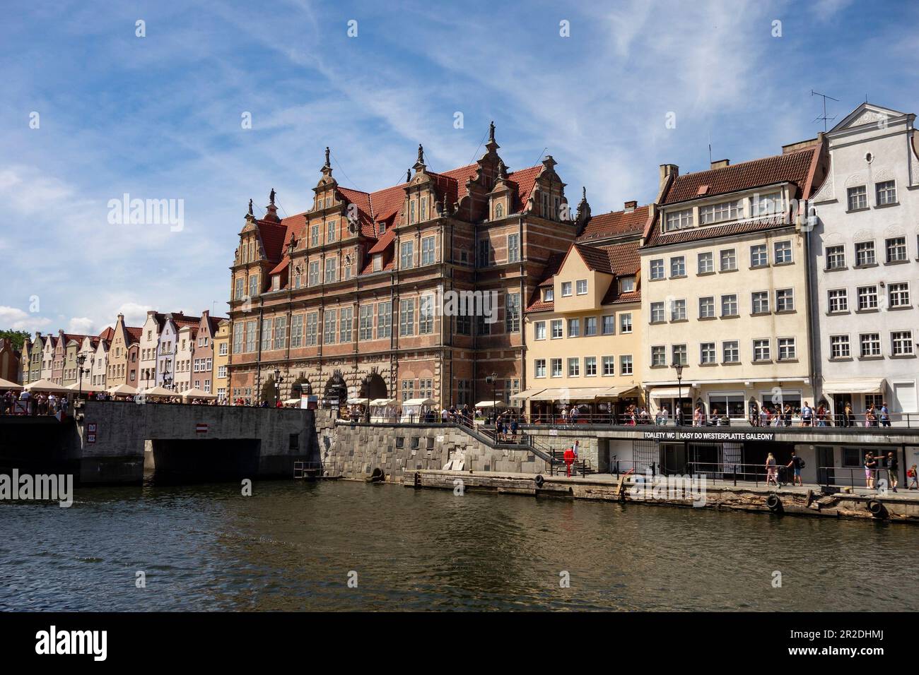 GDANSK, POLAND - JULY 30, 2022: Zielony Most bridge in Gdansk with ...