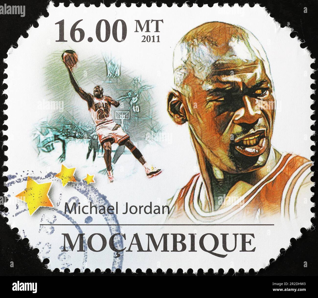 Legendary Michael Jordan on postage stamp Stock Photo - Alamy