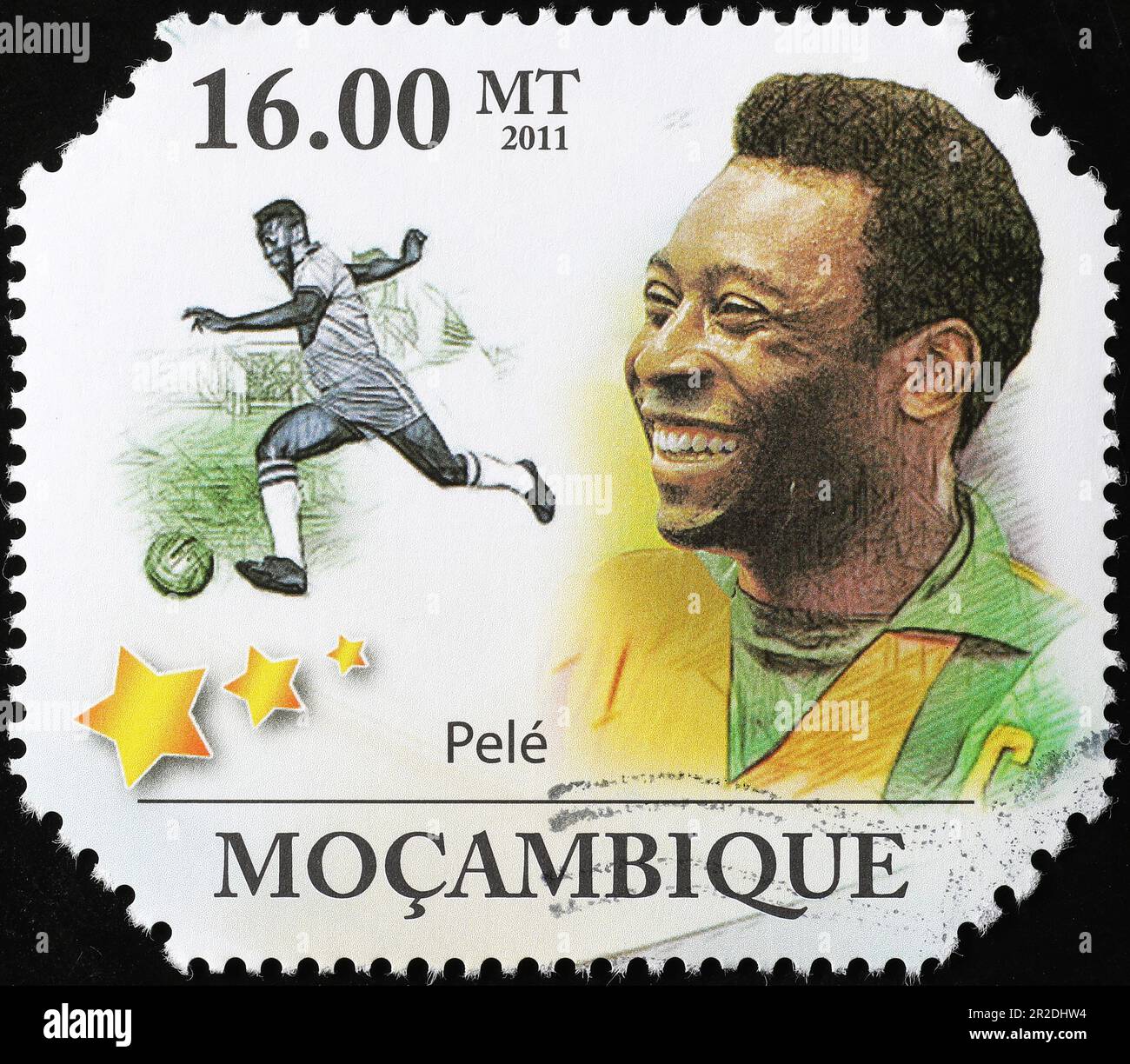 Legendary footballer Pelè on postage stamp Stock Photo - Alamy