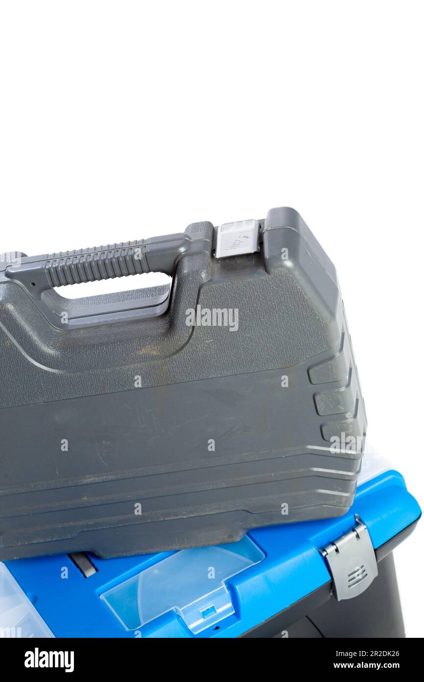 Toolkit box isolated on the white background Stock Photo - Alamy
