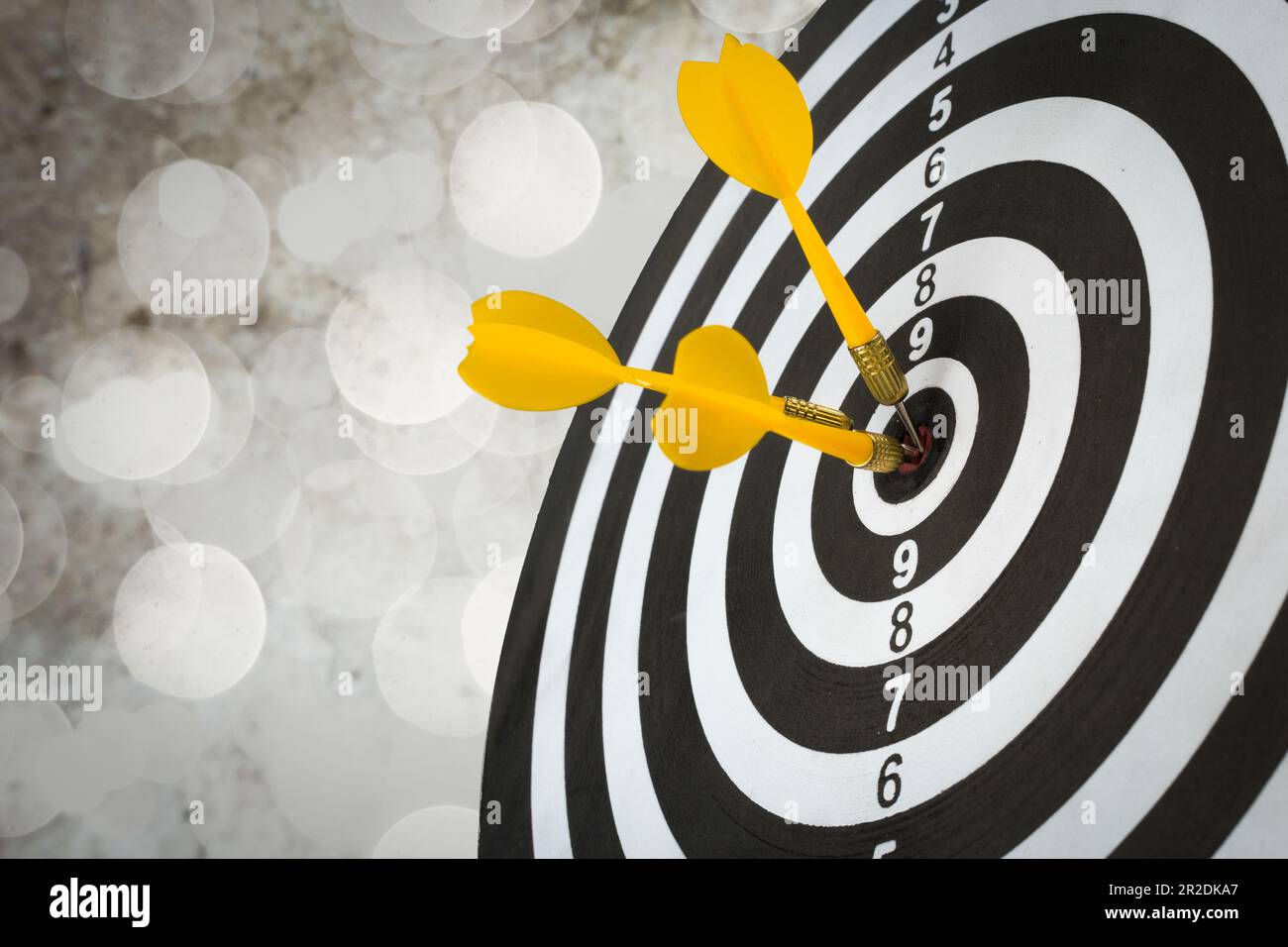 Success hitting target, aim goal achievement concept Stock Photo - Alamy