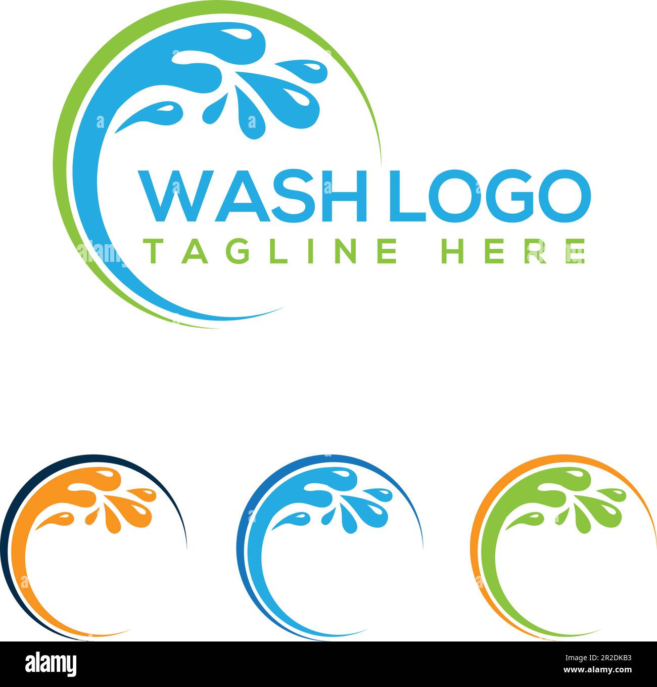 wash and cleaning logo design Stock Vector Image & Art - Alamy