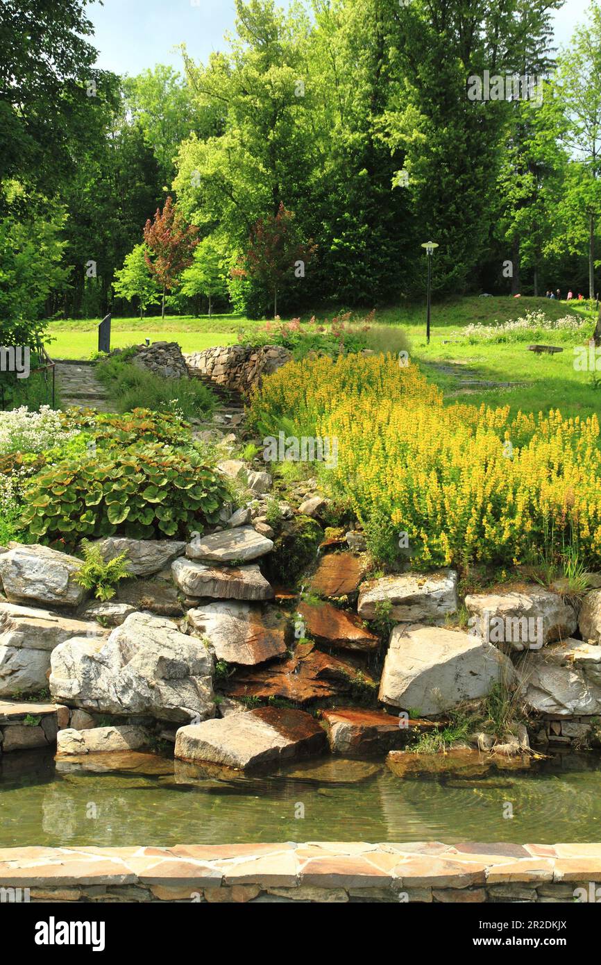Jesenik Spa park as very nice natural background Stock Photo - Alamy