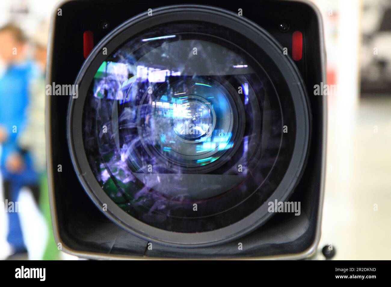 old movie camera lens as nice technology background Stock Photo - Alamy
