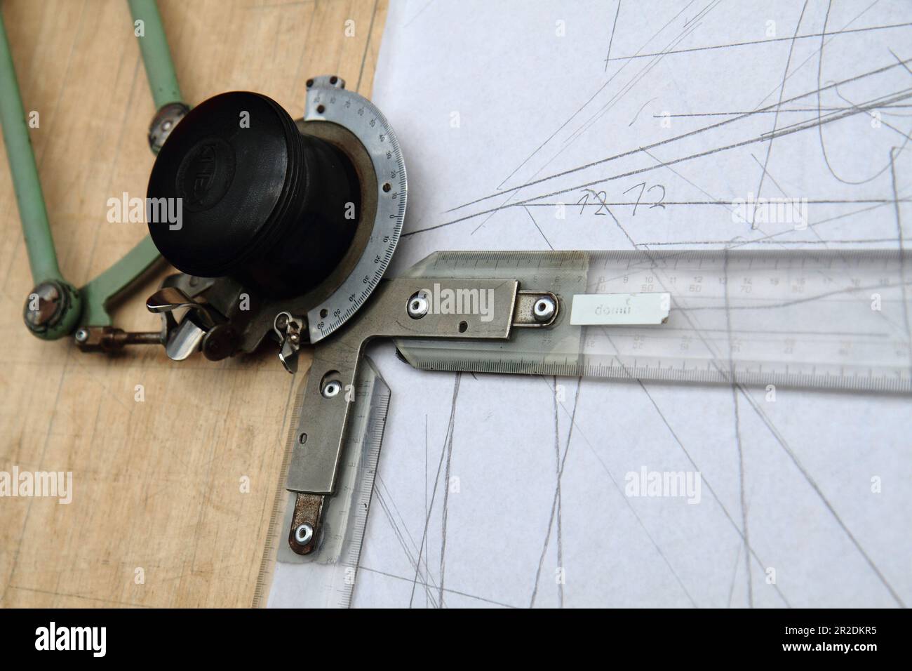 old drawing board as nice technology background Stock Photo - Alamy