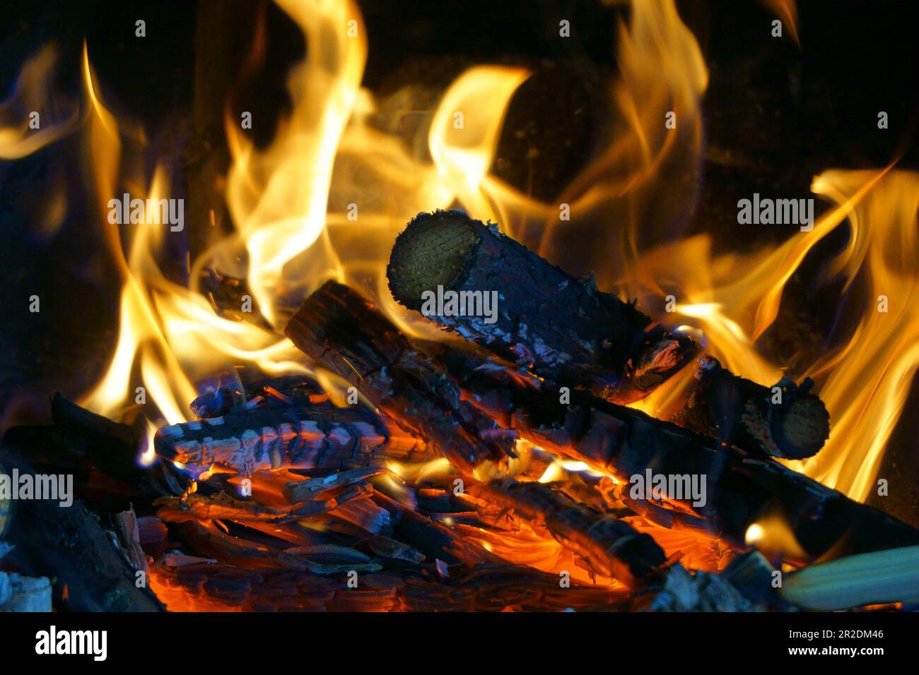 warm fire flames as nice natural background Stock Photo - Alamy
