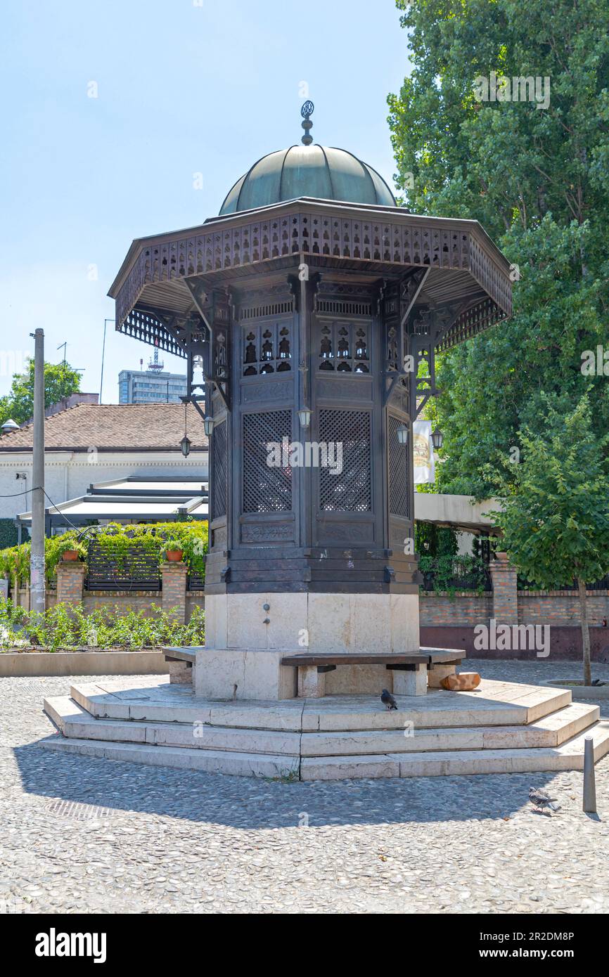 Drinking Fountain Turkish Sebilj at Skadarlija Street Hot Summer Day in ...