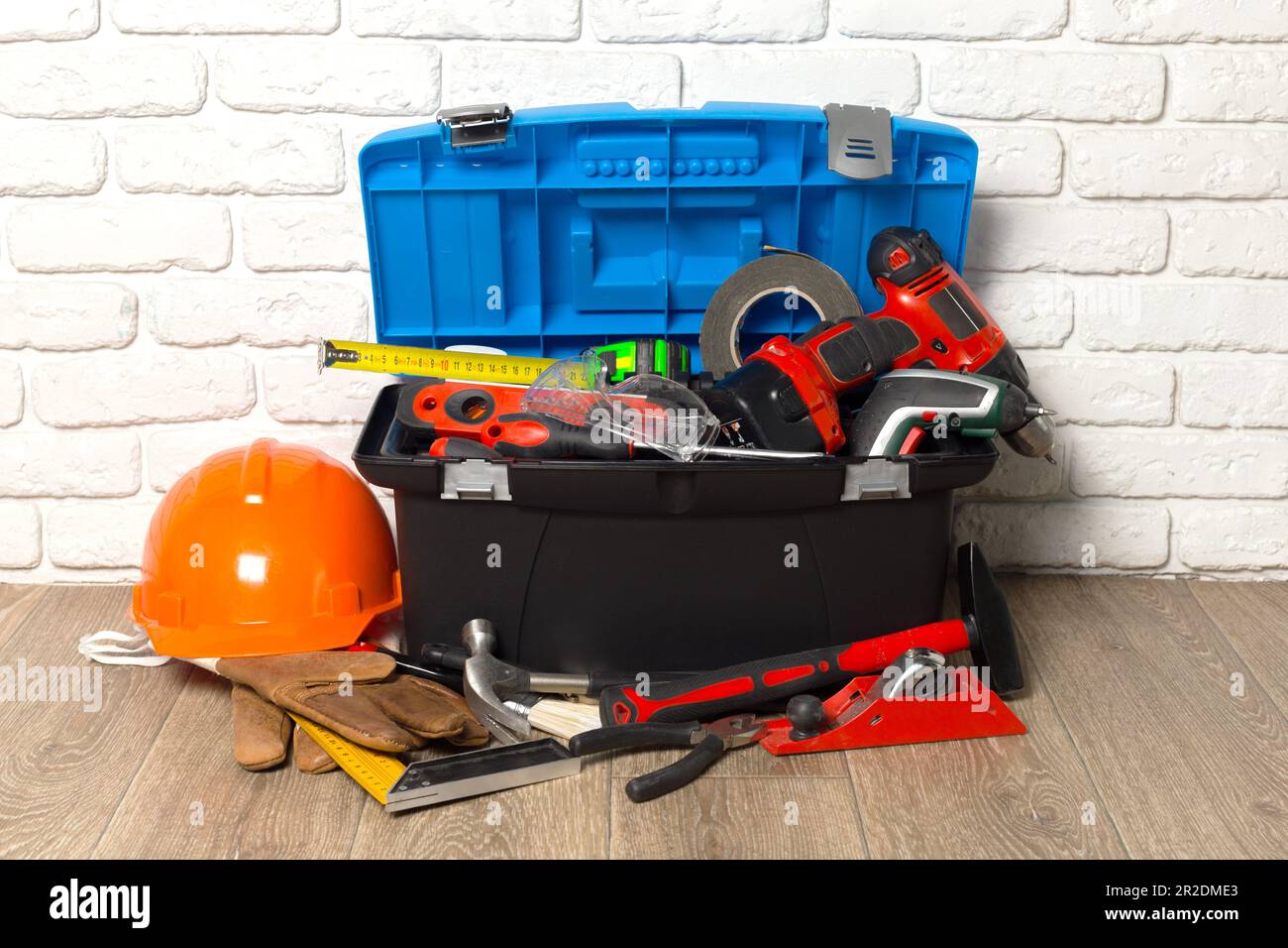 Support service concept. Toolbox with tools Stock Photo - Alamy