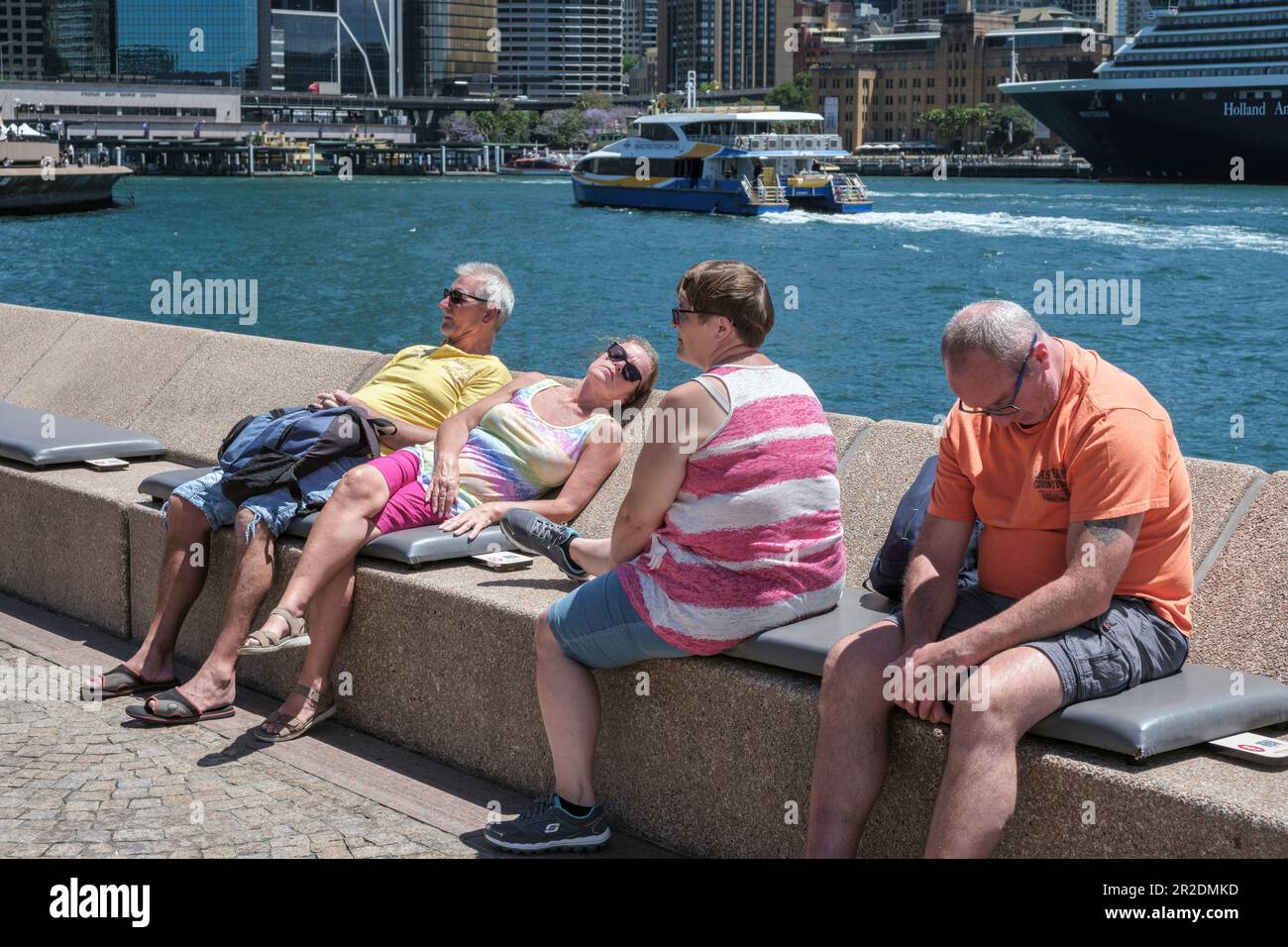 Tired tourists, Circular Quay, Sydney, Australia Stock Photo - Alamy