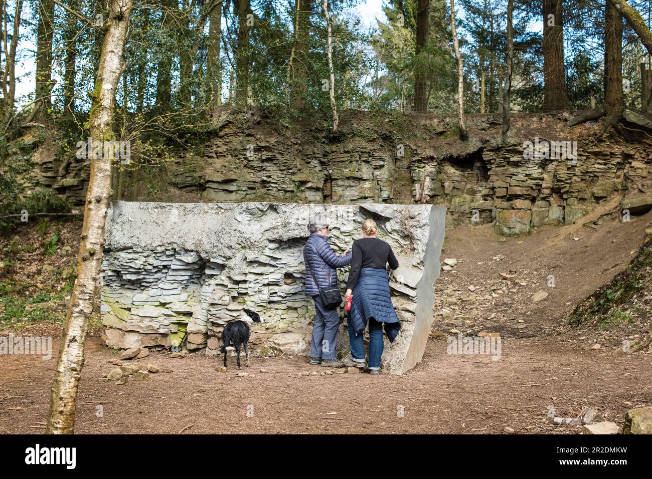 Sculptures in the park of the forest of dean hi-res stock photography ...