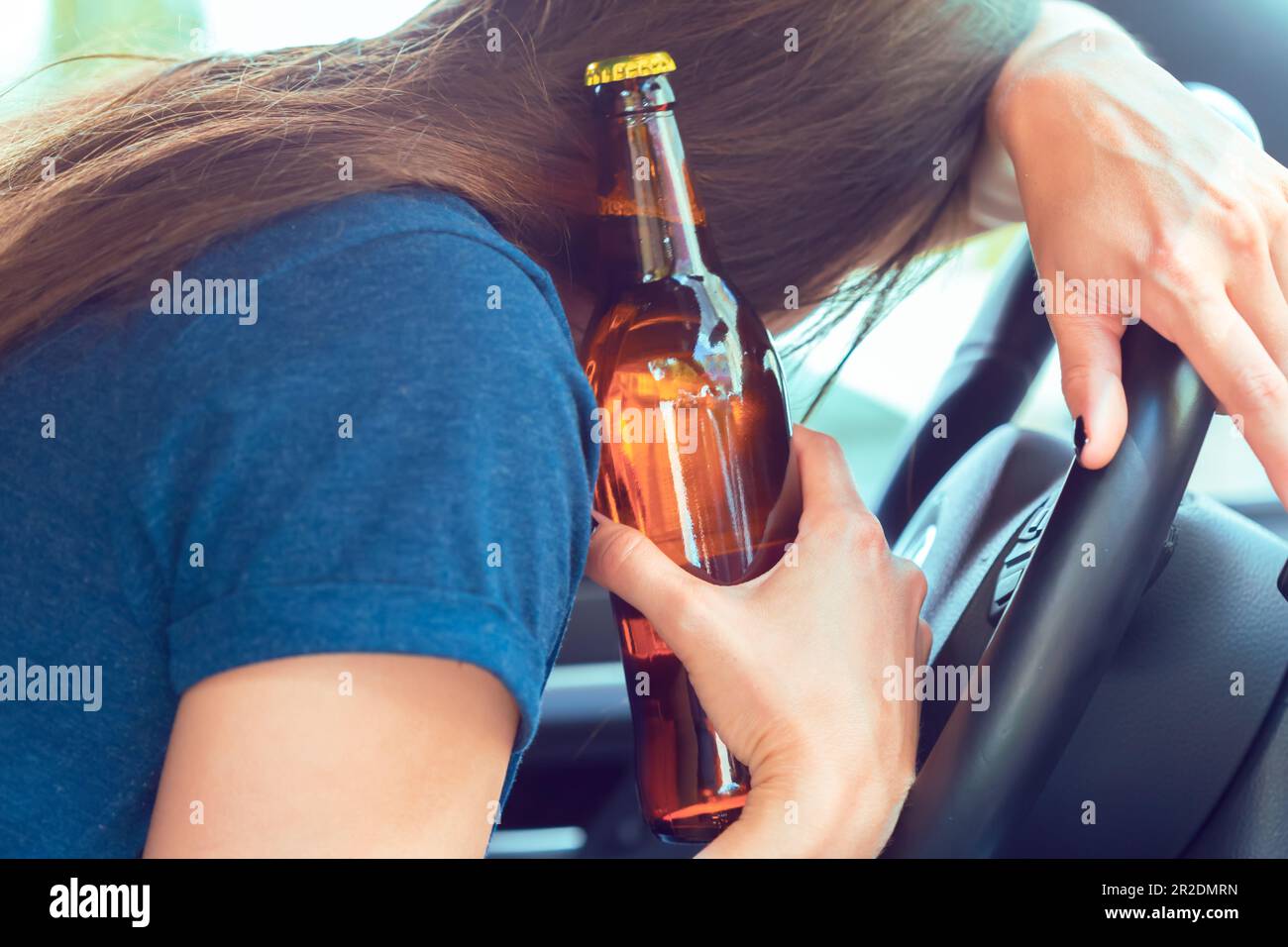 Dangerous female driver Stock Photo - Alamy