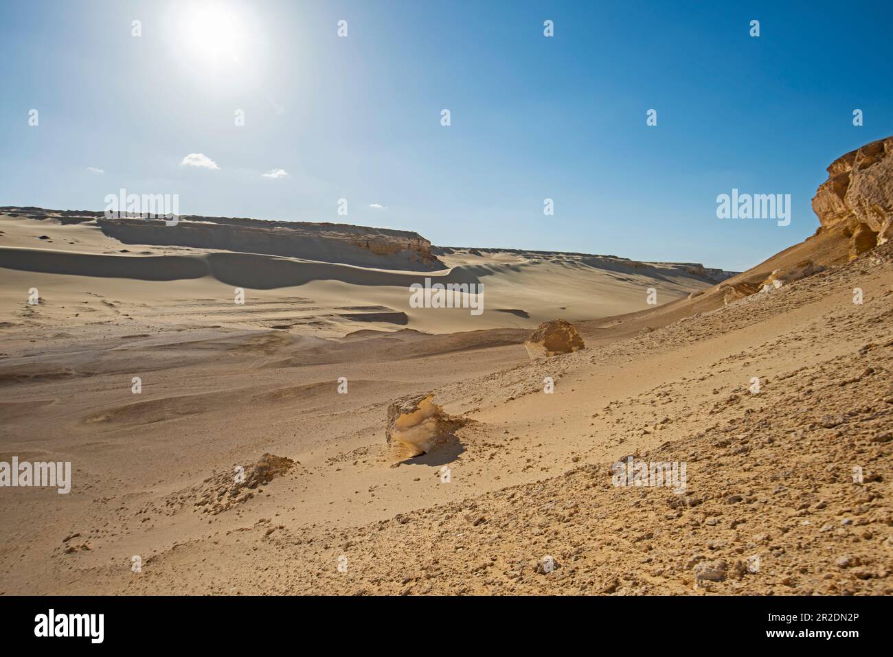 Landscape scenic view of desolate barren western desert in with ...