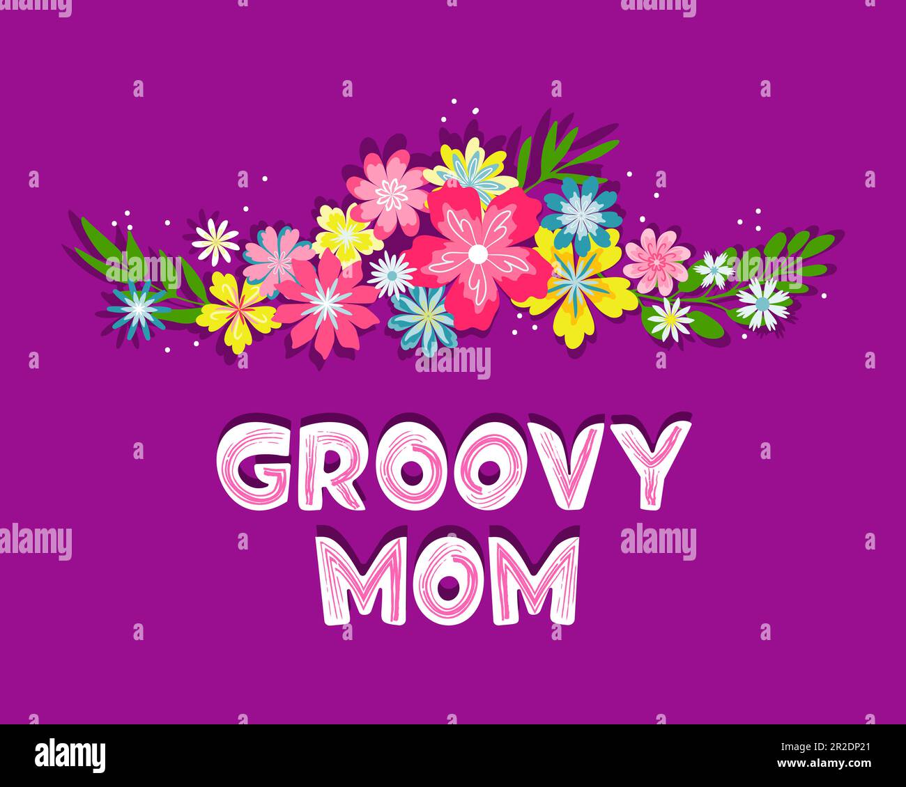 Mom tribute bouquet Stock Vector Images - Alamy