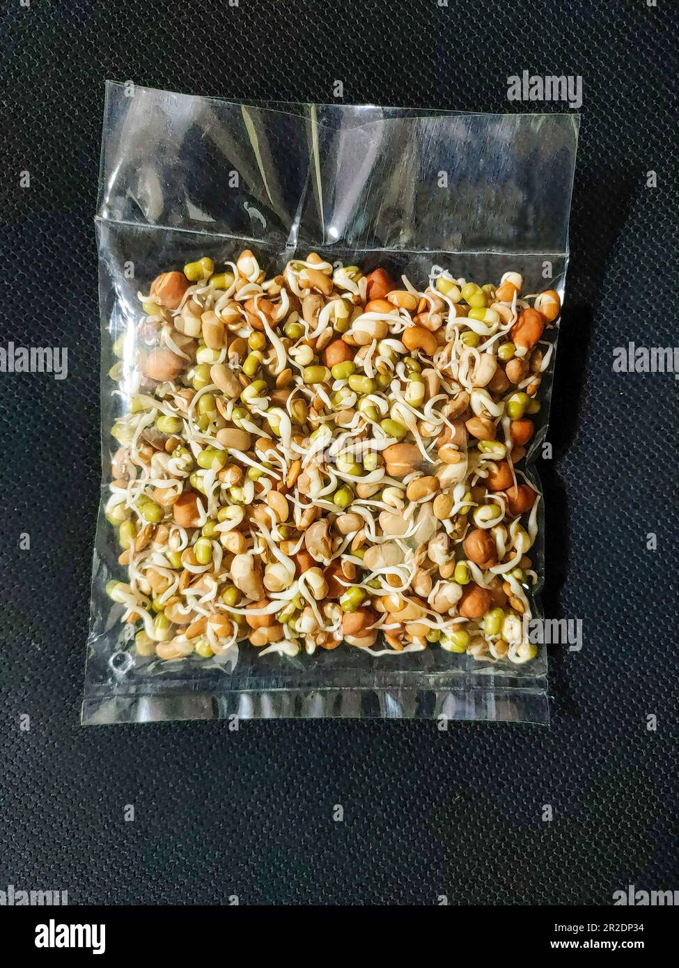 Sprouts of mixed seeds in a plastic packet Stock Photo - Alamy