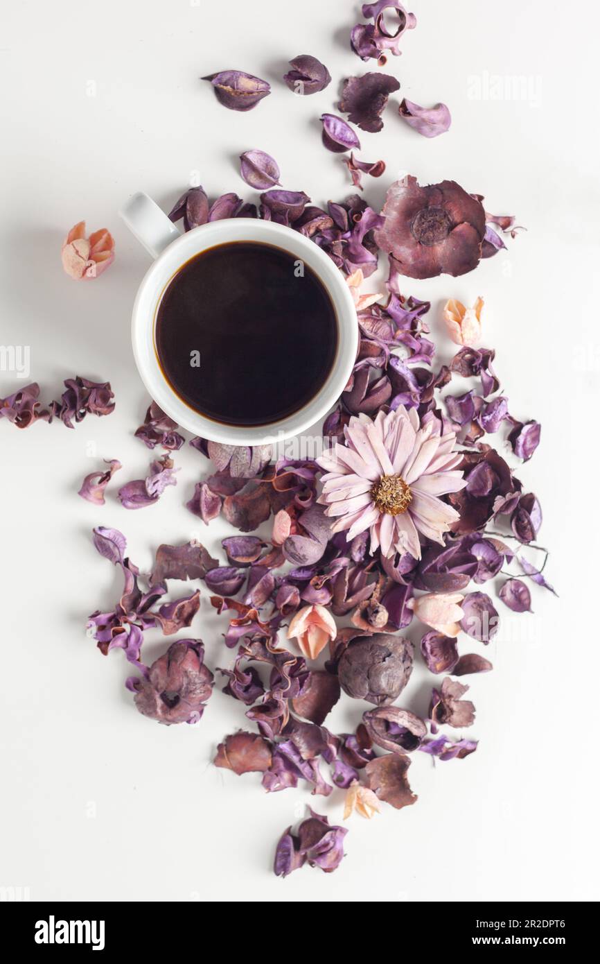 Delicate morning tea table setting Stock Photo - Alamy