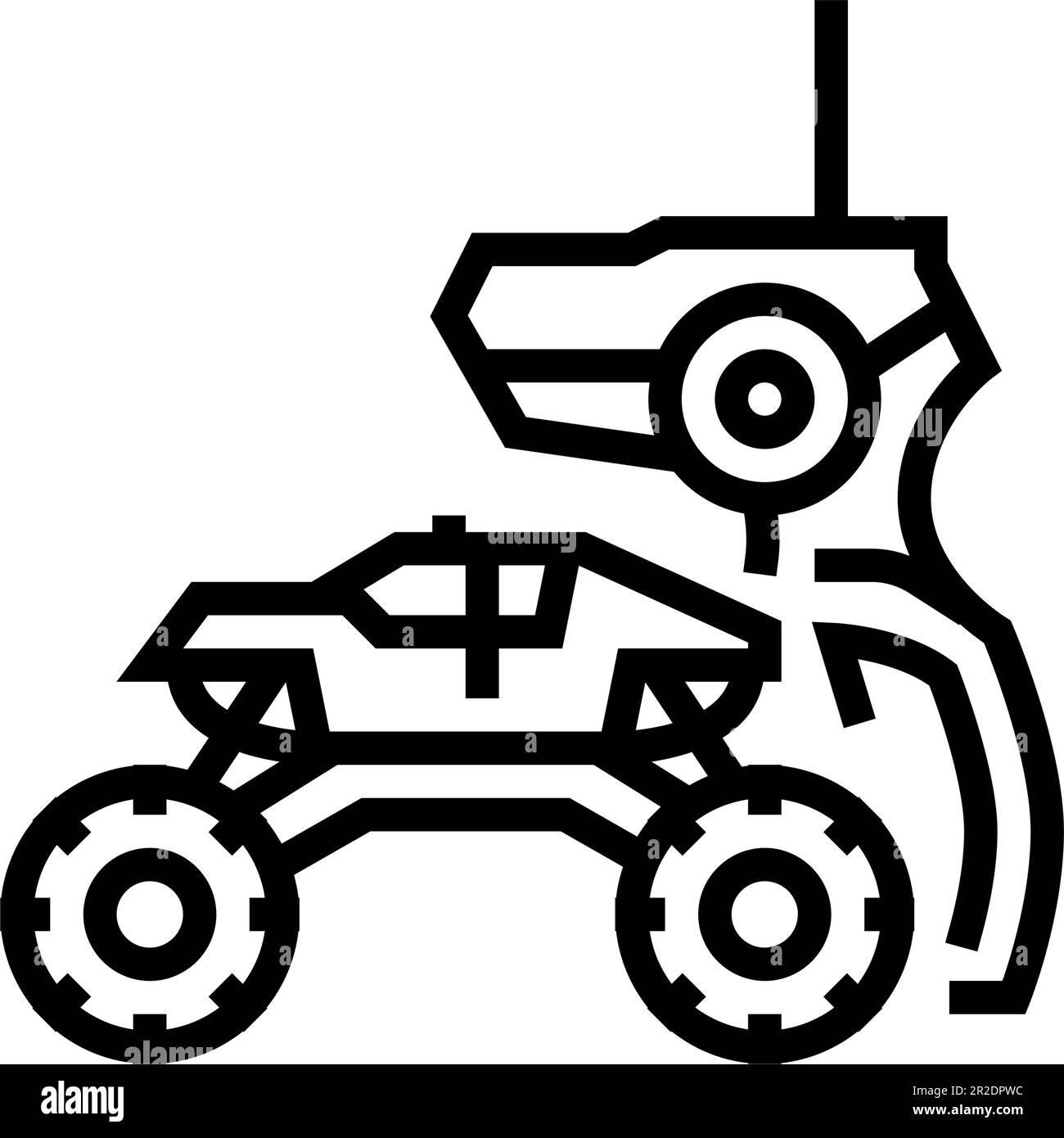 remote controlled toy child game play line icon vector illustration ...