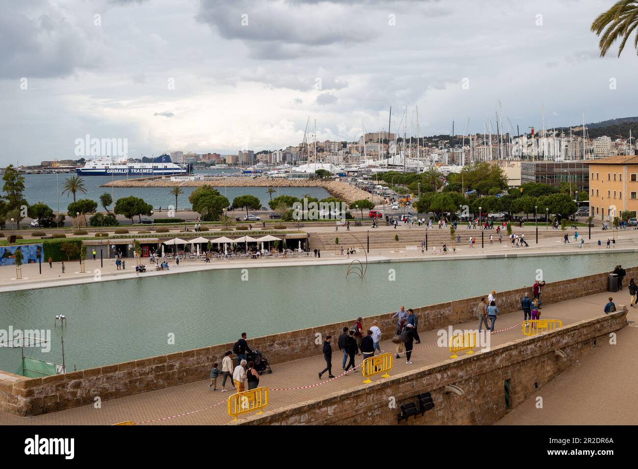Palma de Mallorca, Majorca, Spain - May 23rd 2023: Palma harbour viewed ...