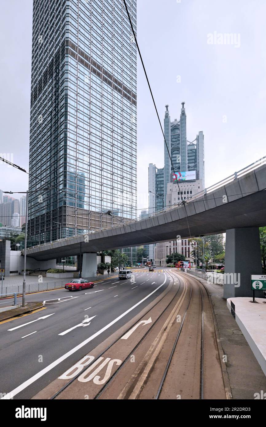Hong Kong, China - April 10 2023: View of Cheung Kong Center and HSBC ...