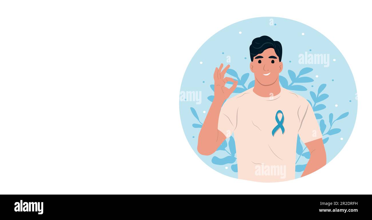 World prostate cancer day banner. Prostate cancer awareness ribbon with ...