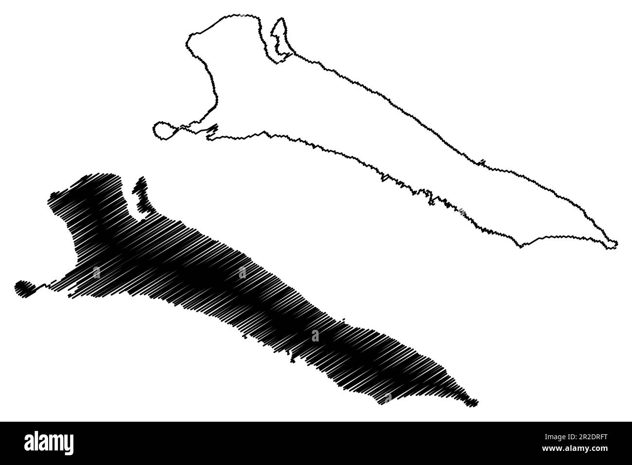 Mingachevir reservoir (Republic of Azerbaijan, Kura River) map vector ...